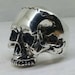 Silver Skull Ring , Sterling Silver Skull Ring , Half Jaw Skull Ring ...