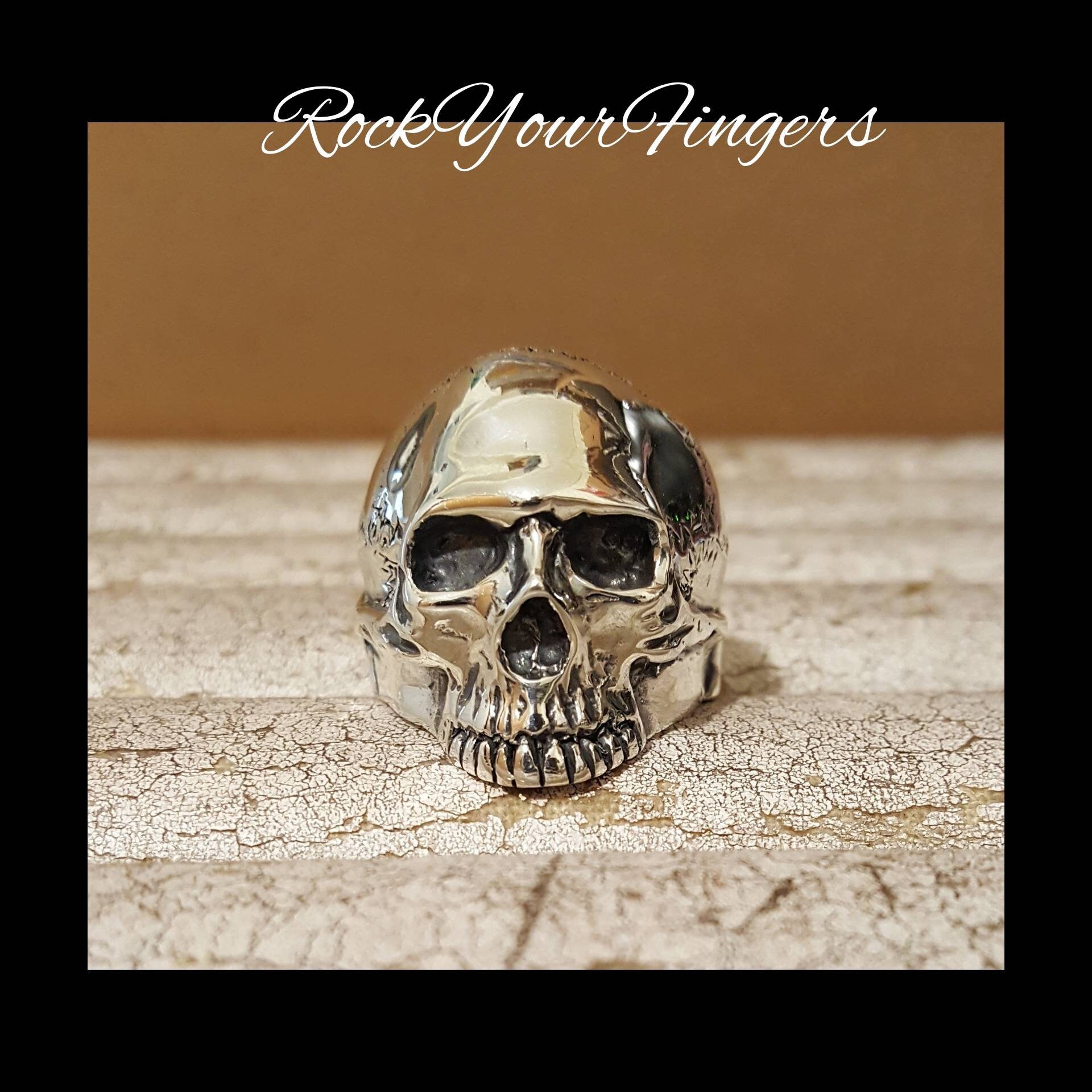 Keith Richards skull ring Silver Skull Ring Sterling Silver | Etsy