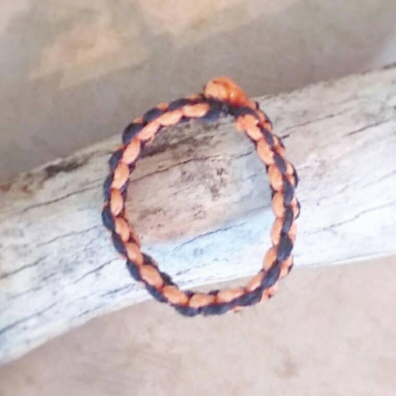 Harley-davidson Hemp Ring Orange and Black Band Born to Ride Ring ...