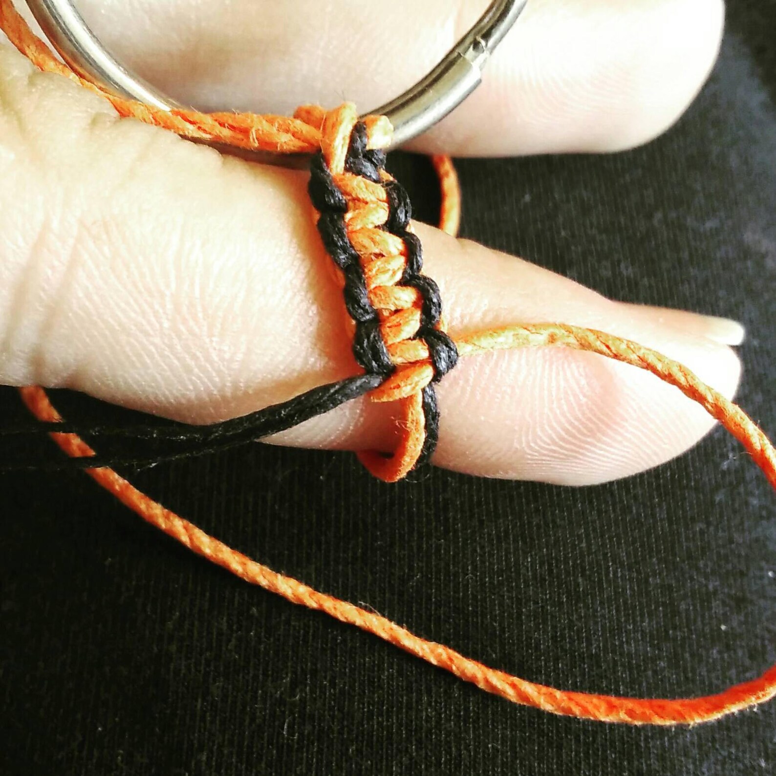 Harley-davidson Hemp Ring Orange and Black Band Born to Ride Ring ...