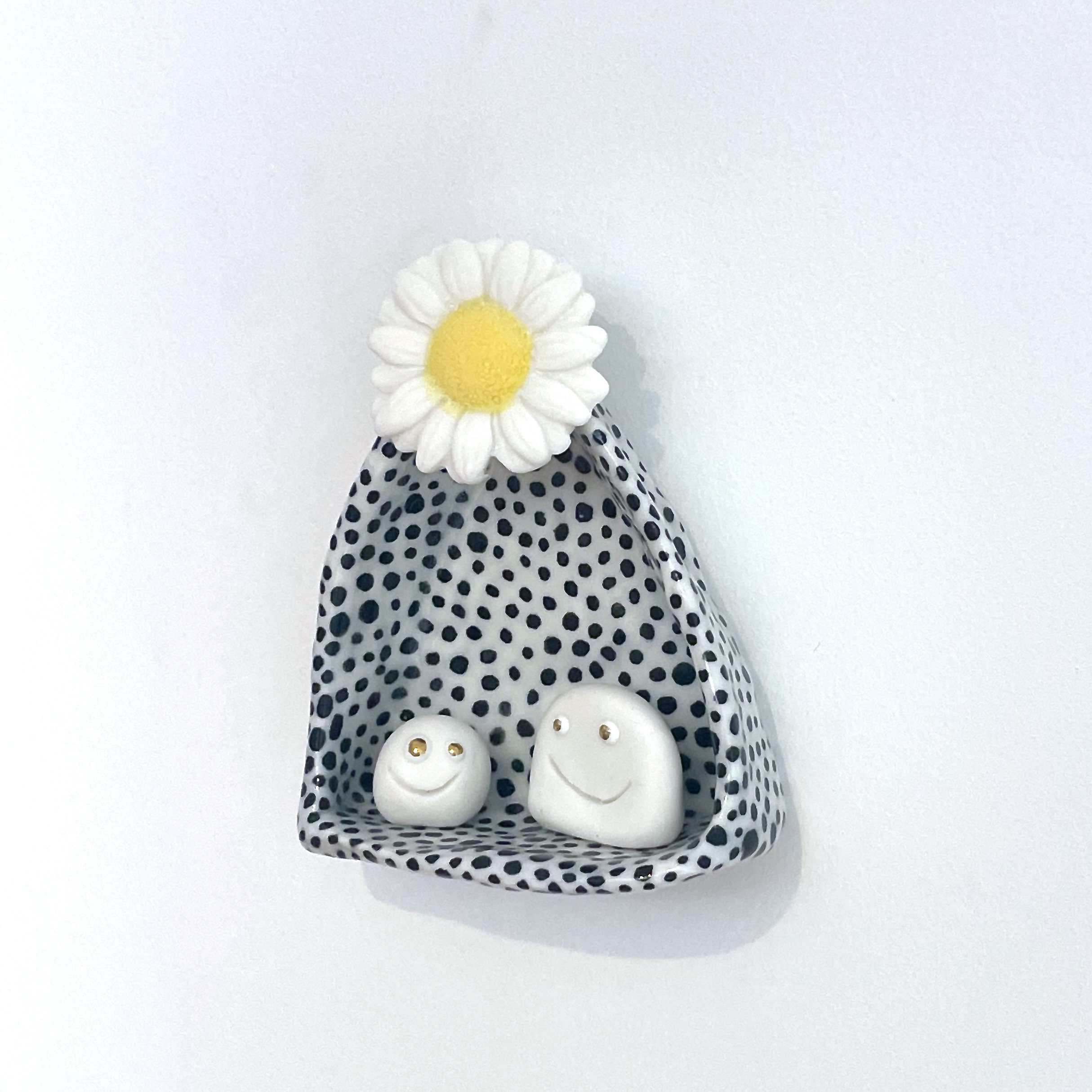 Ceramic Wall Shelf With Porcelain Flower for Miniatures and Jewelry ...