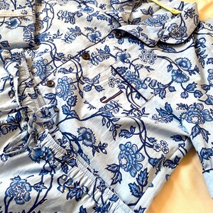 Floral Matching Cotton Pajamas Shirt Short Pant Set for Holidays or ...