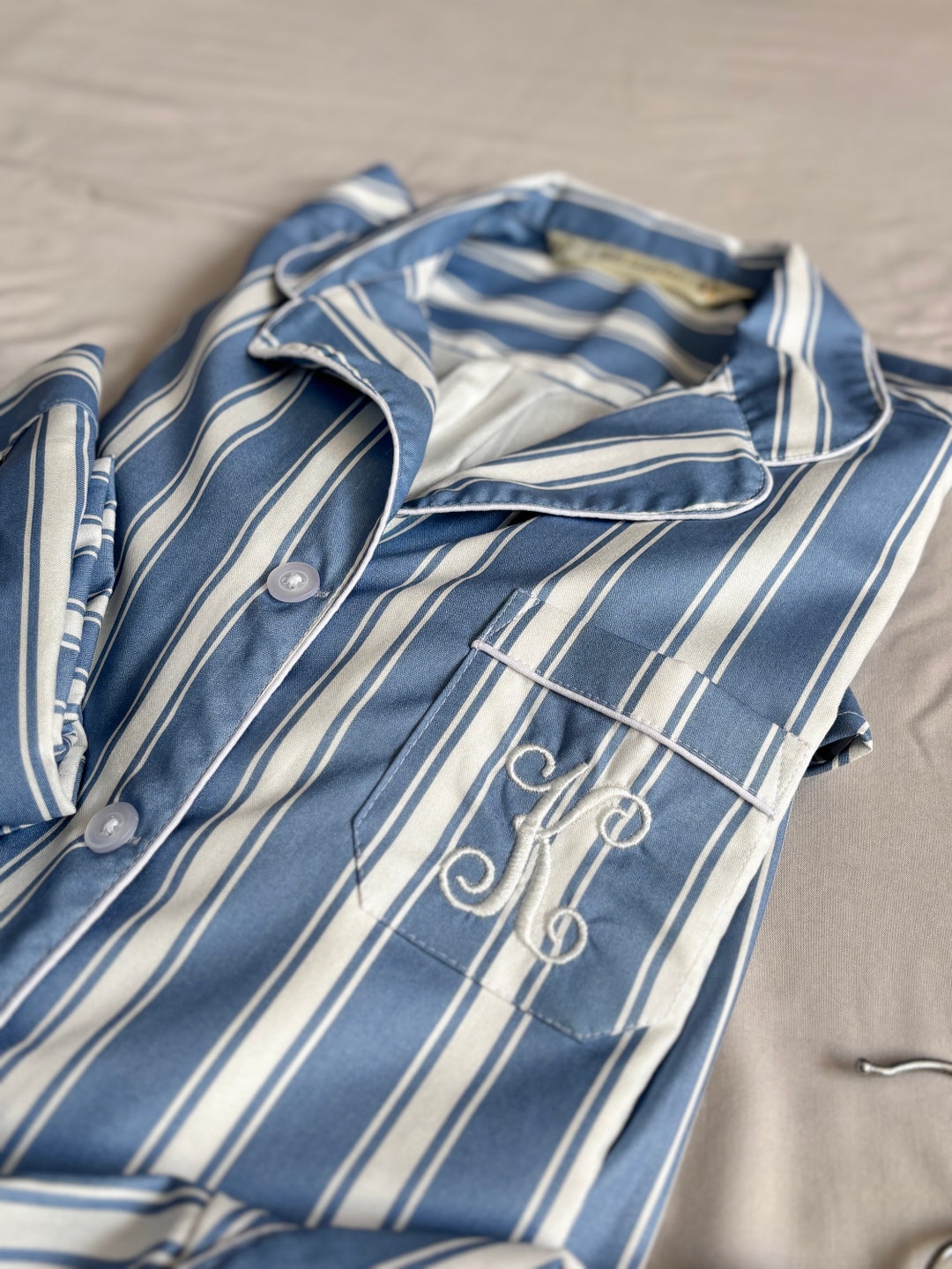Blue PERSONALIZED Classic Pajamas - Etsy