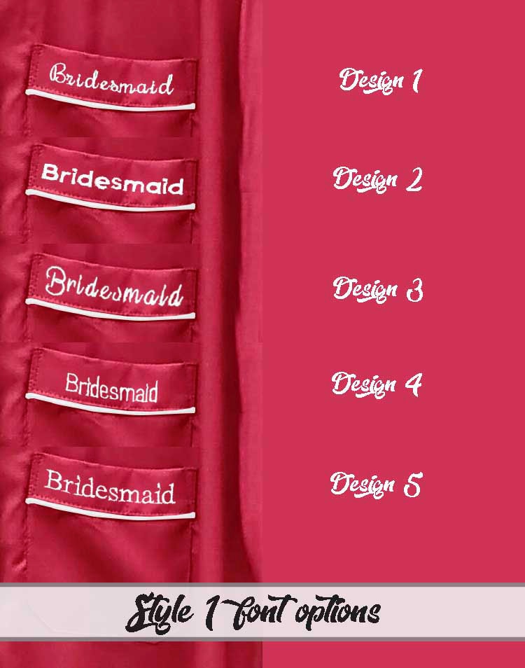 ADD ON Monogram Embroidery Bridesmaid Names Bridesmaid - Etsy