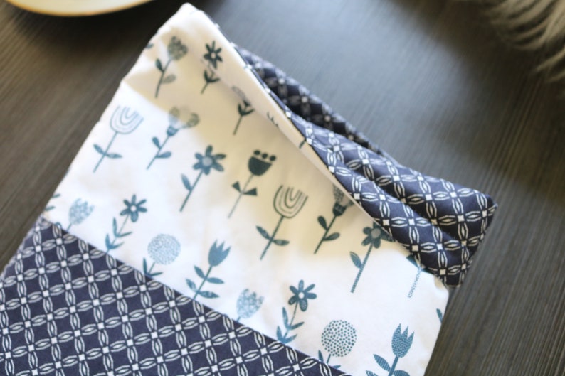 Book Cover Booksleeve Book Cover - Flowers White and Blue | Flowers - Etsy
