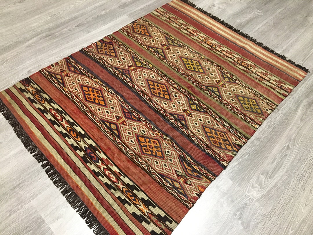 Turkish Small Kilim Rug, Turkish Camel Bag,nomade Kilim Bag,primitive ...