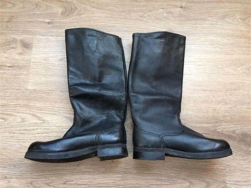 Soviet Russian Leather Military Boots 40 Officer Yuft Sapogi USSR ...