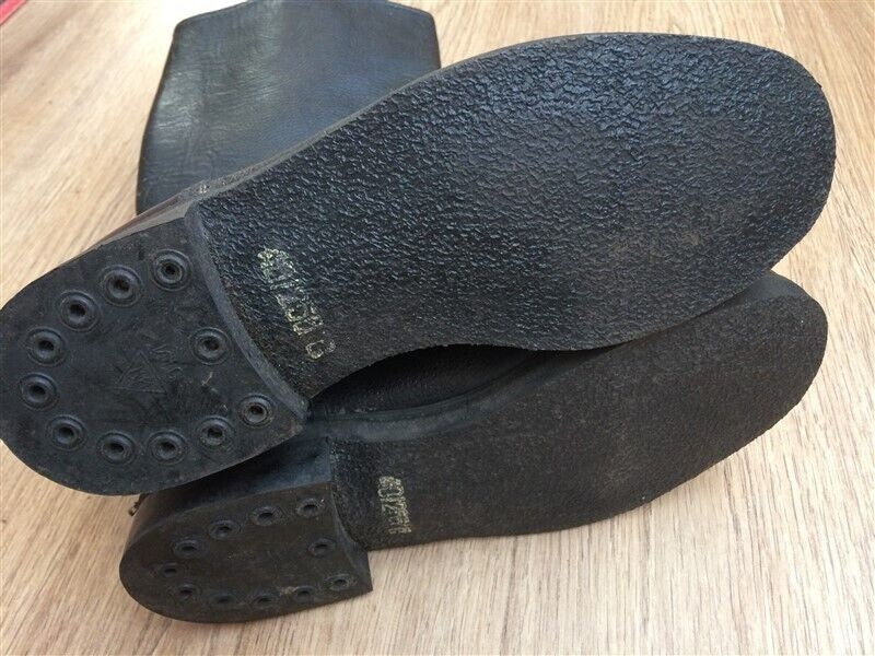 Soviet Russian Leather Military Boots 40 Officer Yuft Sapogi USSR ...