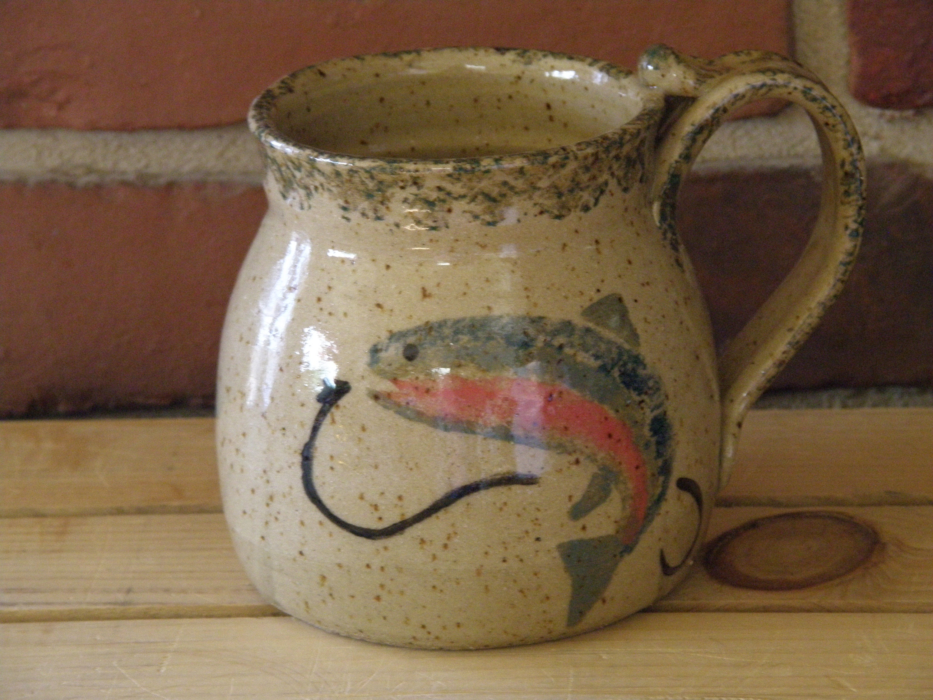 Hand Thrown Rainbow Trout Mug - Etsy