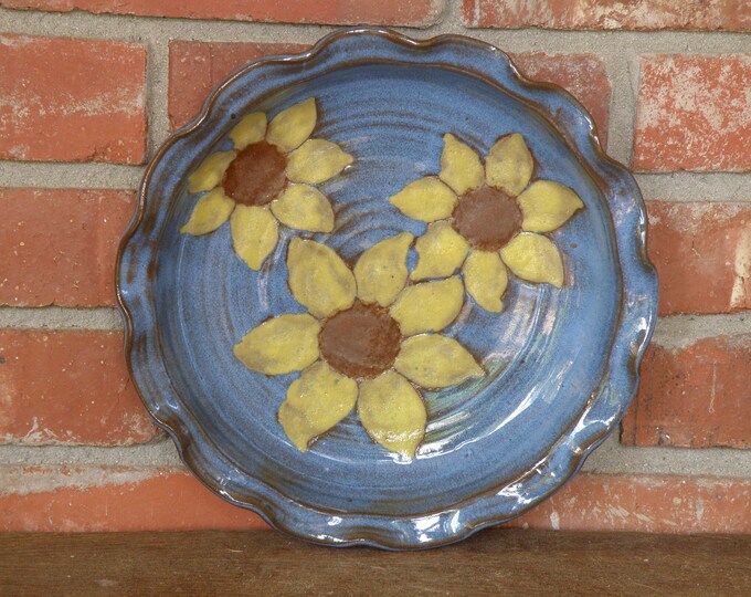 Sunflower Deep Dish Pie Plate - Etsy