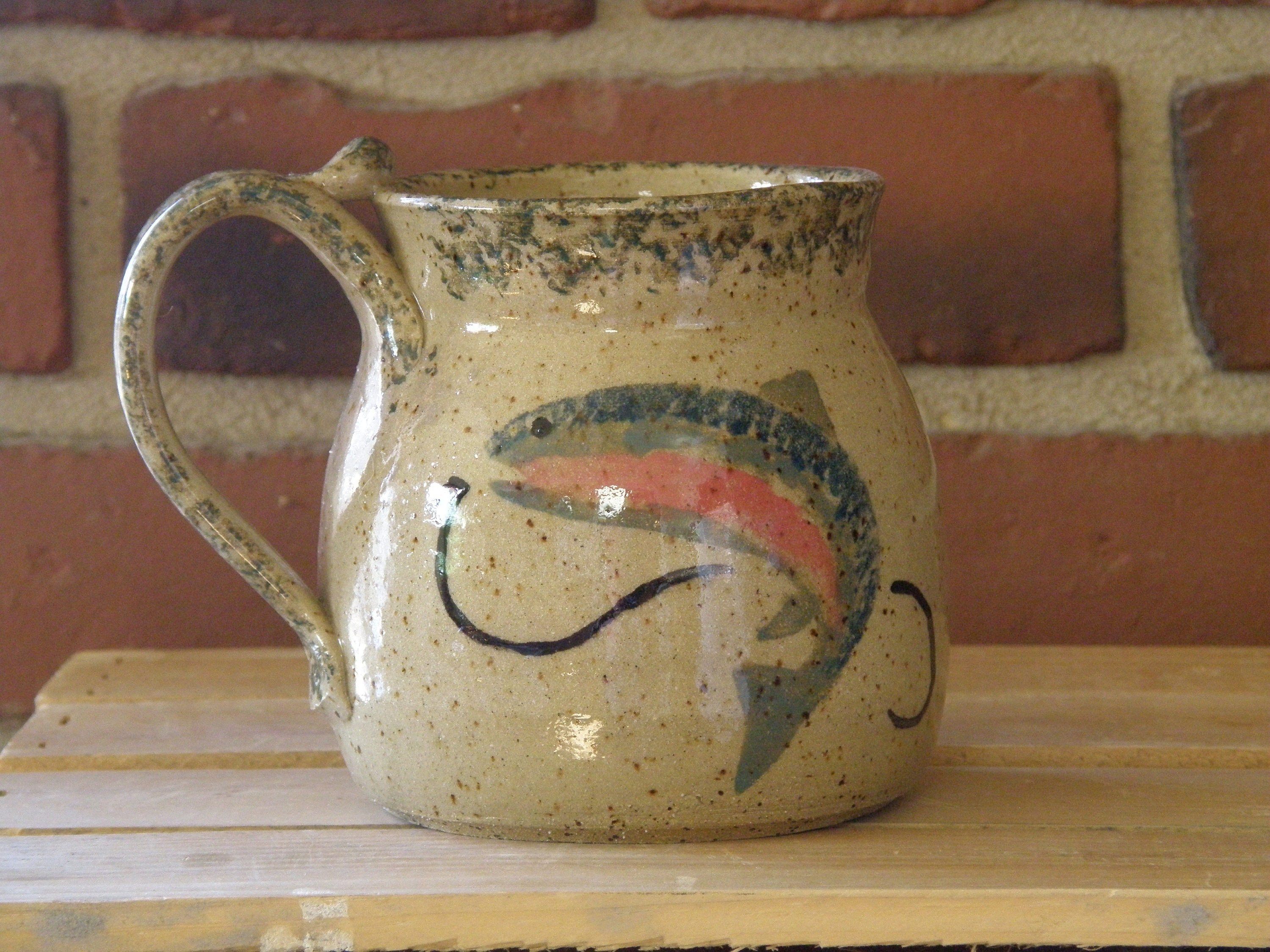 Hand Thrown Rainbow Trout Mug - Etsy