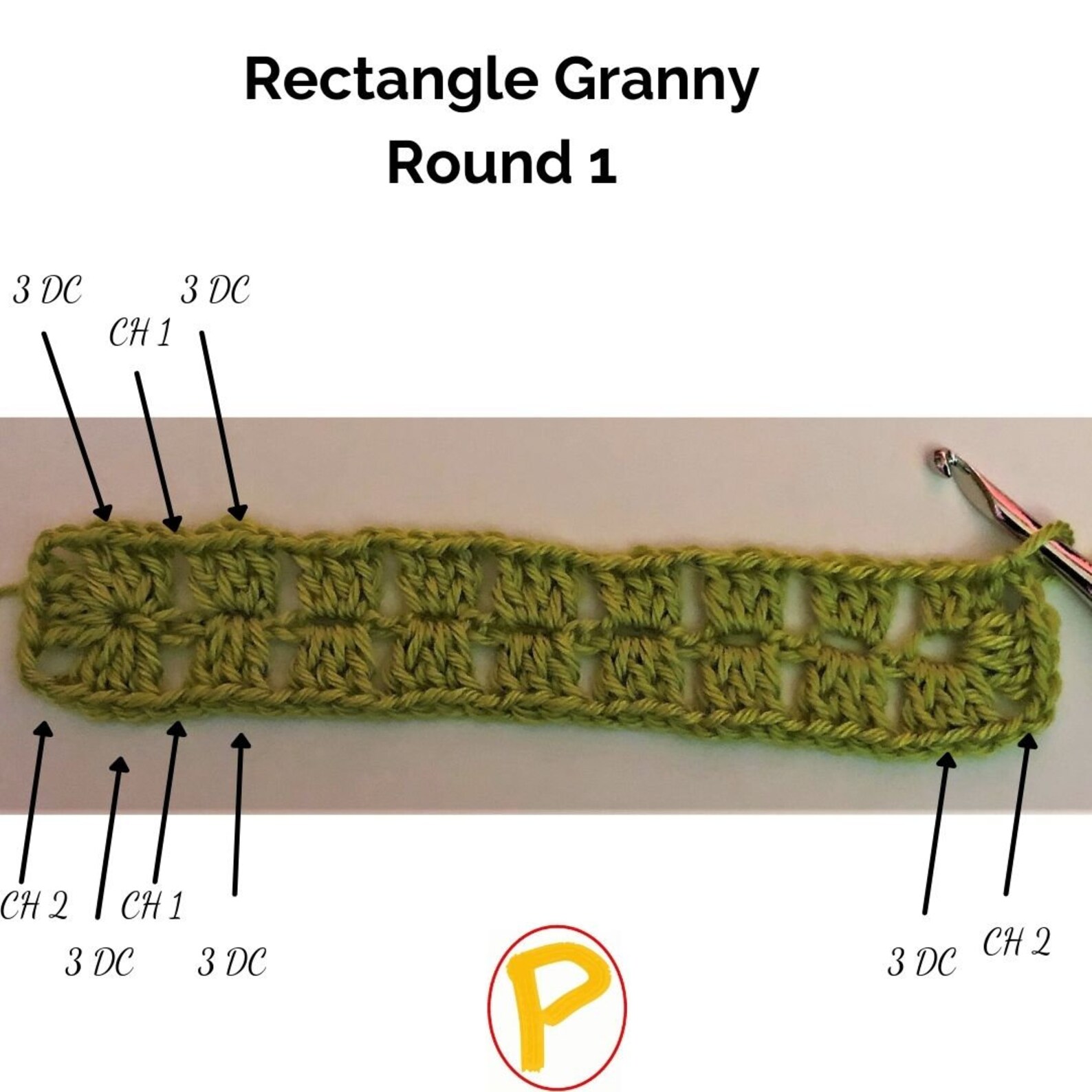 How to Crochet a Rectangle Granny Beginner Crochet Tutorial | Etsy