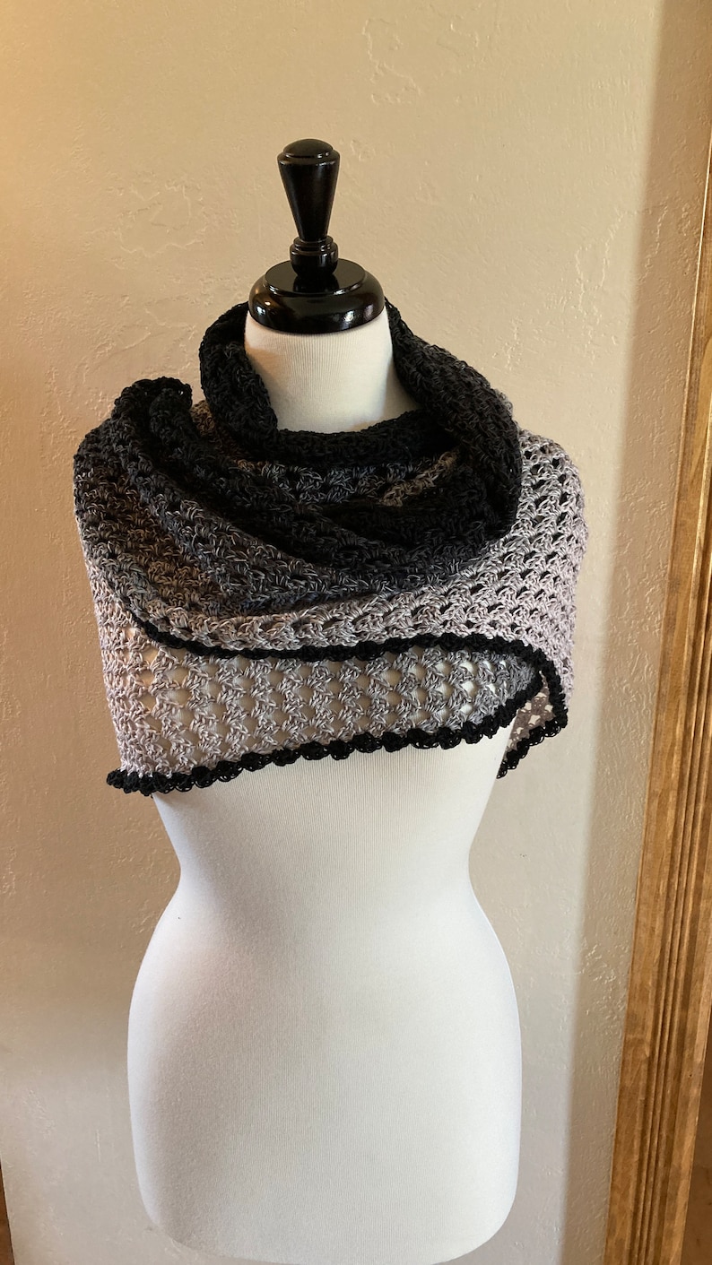 Beginner Triangle Shawl Crochet Pattern PDF, Stunning Easy Shawl ... Beginner Triangle Shawl Crochet Pattern PDF, Stunning Easy Shawl ...