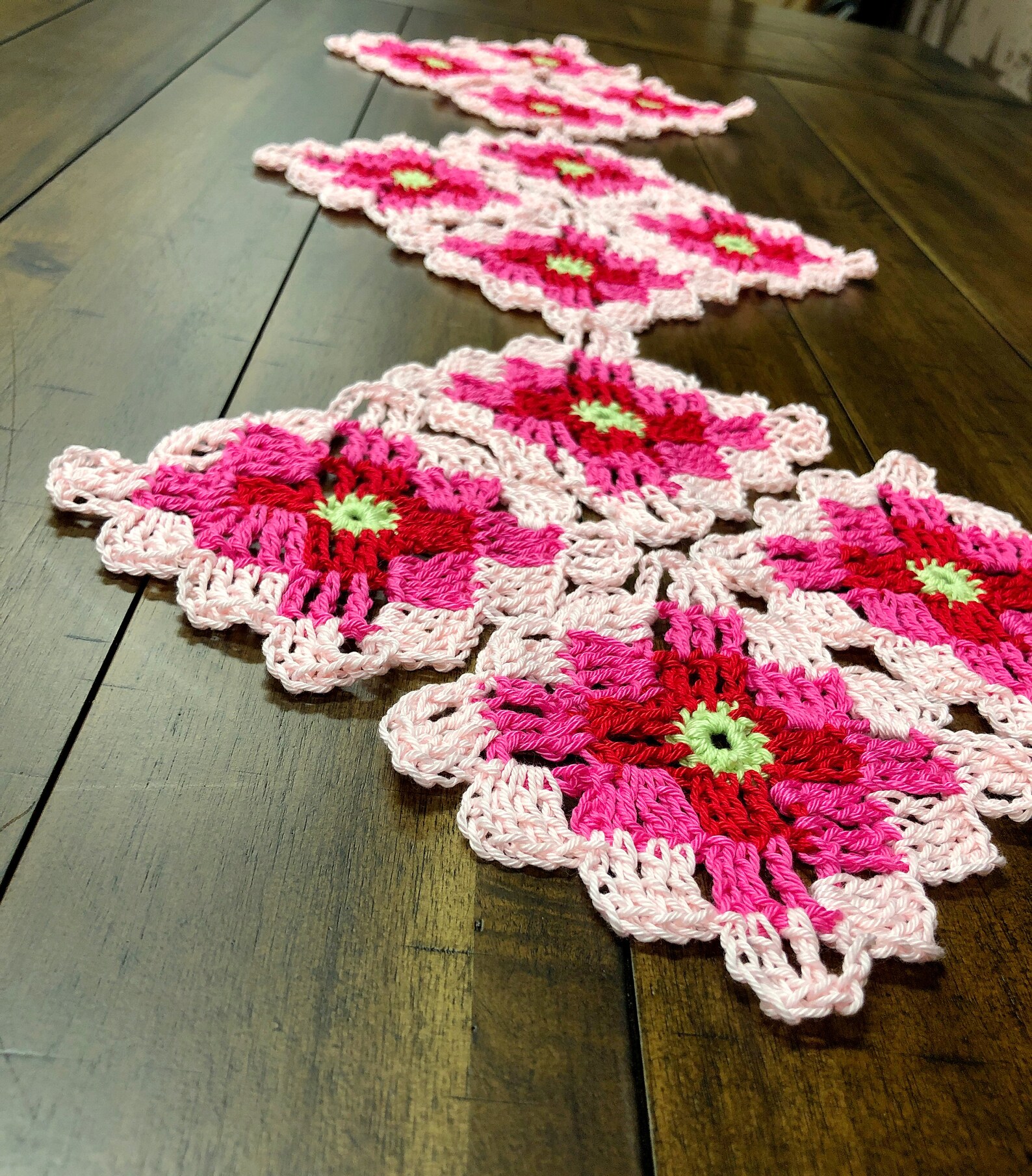 Simple Crochet Table Runner Pattern Printable PDF, Easy Crochet Square ...
