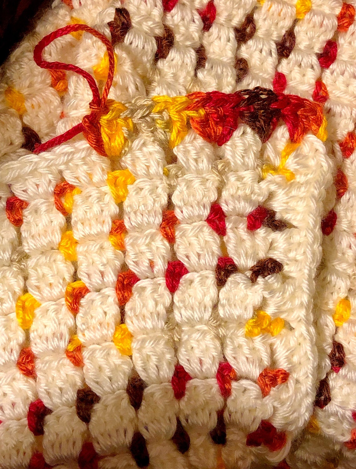 Multi Color Blanket Pattern Easy Crochet Fireside Throw - Etsy