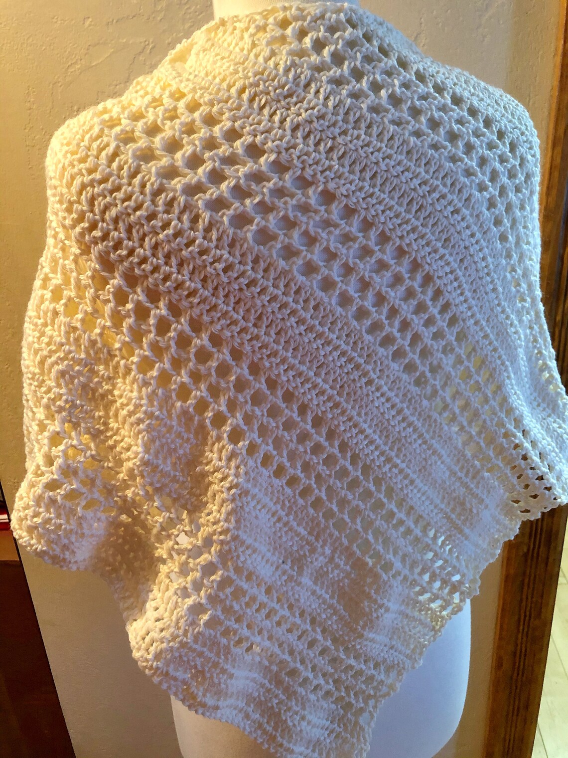 8-hour Cabana Crochet Shawl Pattern, Easy Crochet Lacy Shawl, Beginner ...