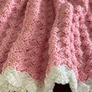 Easy Modern Textured Blanket Crochet Pattern, Sober Granny Baby Blanket ...