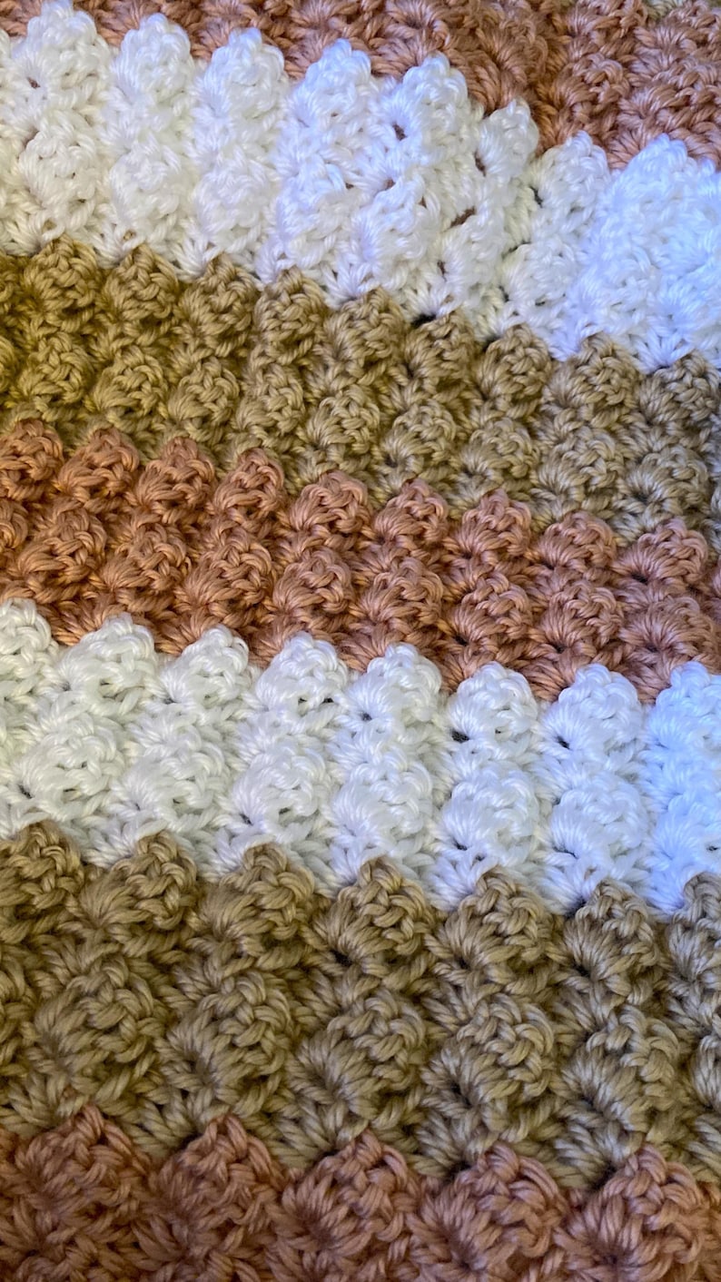 Modern Textured Blanket Crochet Pattern, Lavinia’s Blossom in Soft ...