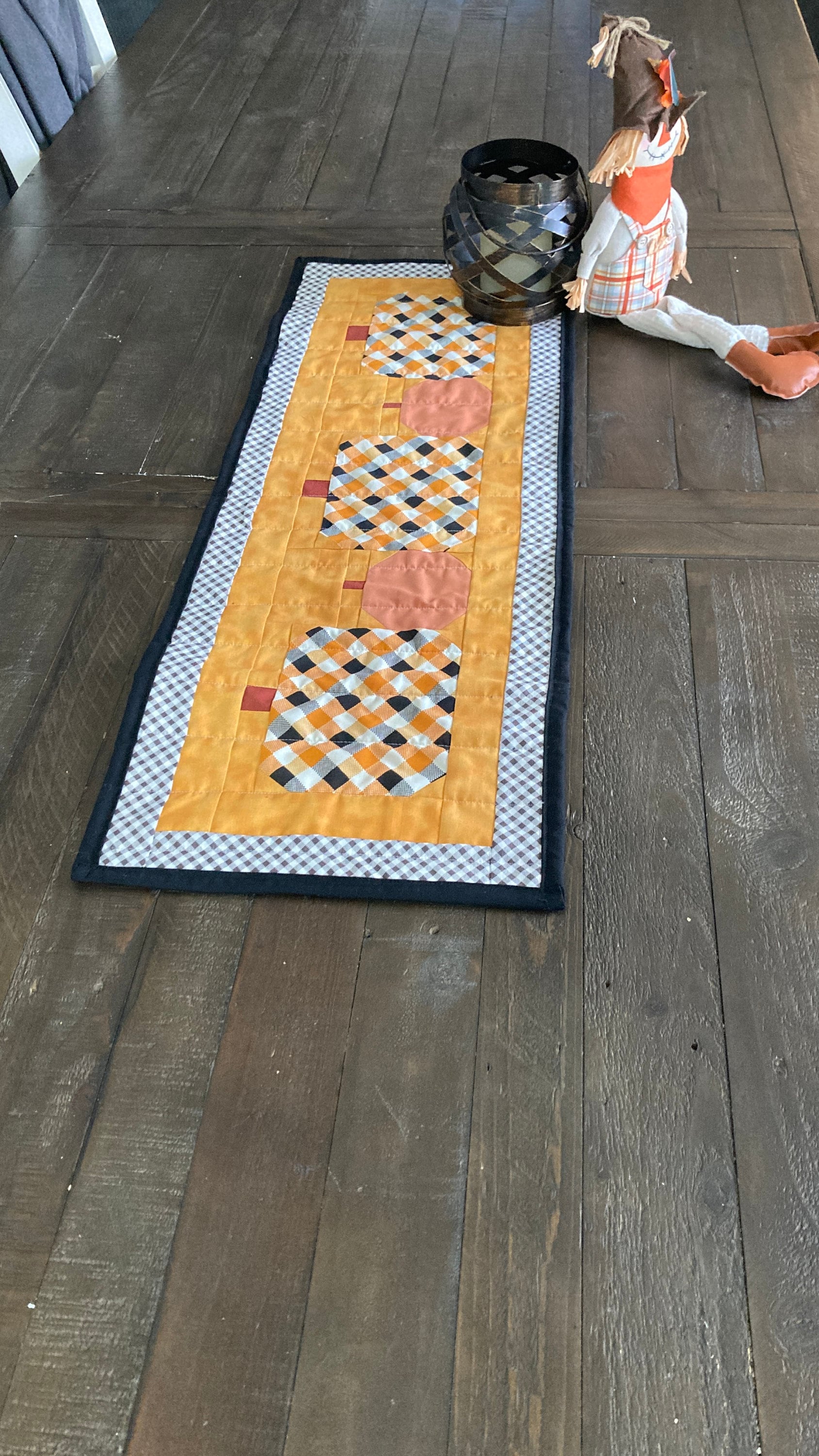 Plaid Pumpkins Table Runner Easy Quilt Pattern Printable PDF - Etsy