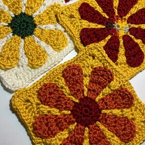 Crochet Pattern, Vintage Daisy Motif, Crochet Project With Leftover ...