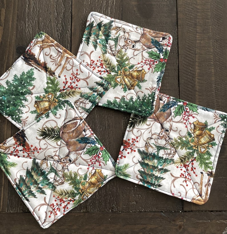 Mug Rug PDF Sewing Pattern, Easy Beginner Quilted Coaster Pattern ...