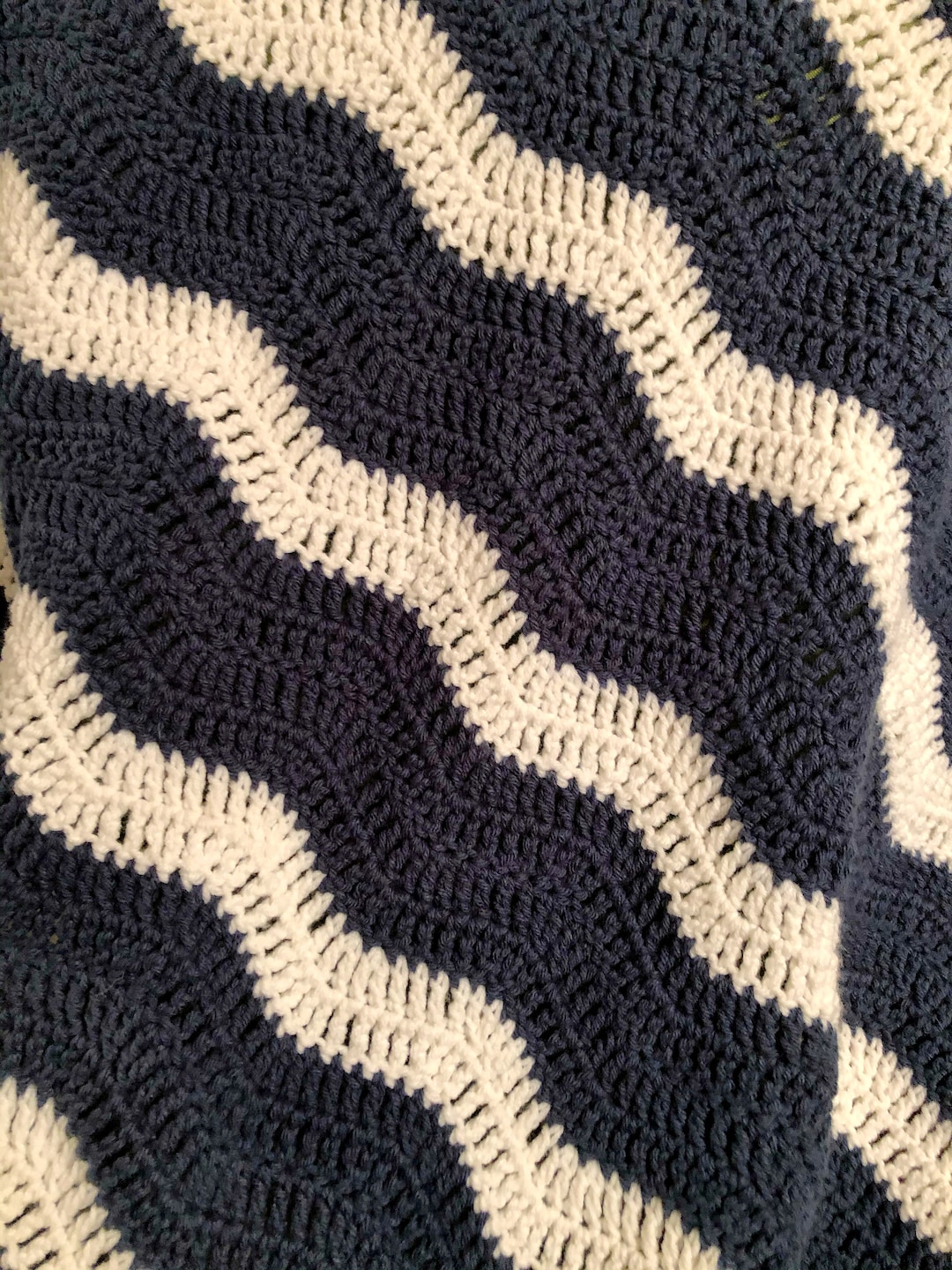 Ripple Crochet Afghan Pattern, Easy Crochet Blanket Pattern, Gentle ...