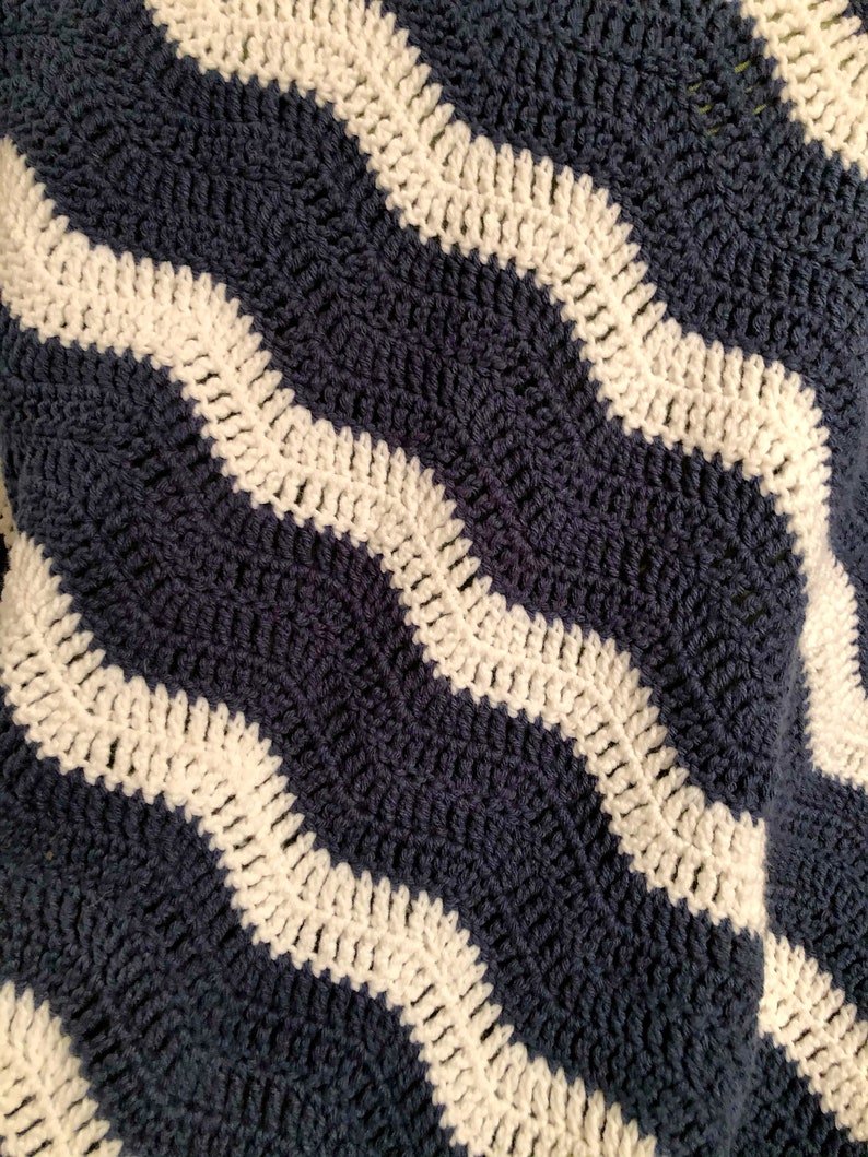 Ripple Crochet Afghan Pattern Easy Crochet Blanket Pattern - Etsy