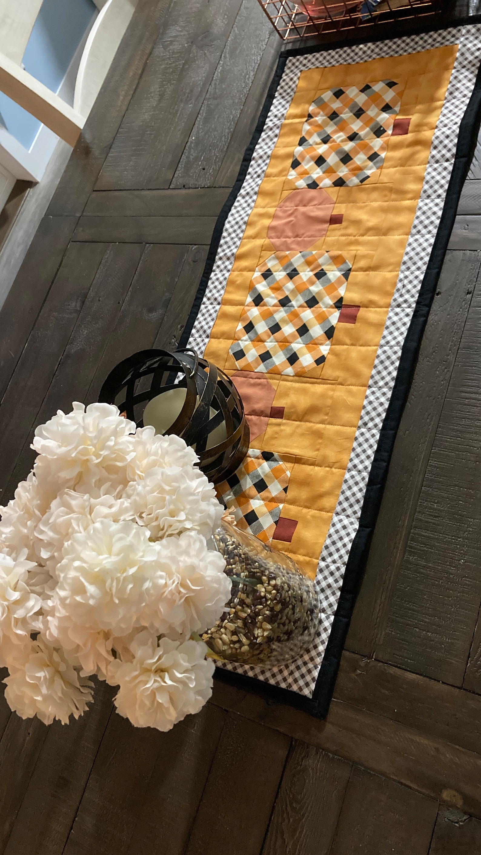 Plaid Pumpkins Table Runner Easy Quilt Pattern Printable PDF, Fast ...