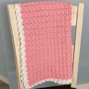 Easy Modern Textured Blanket Crochet Pattern, Sober Granny Baby Blanket ...