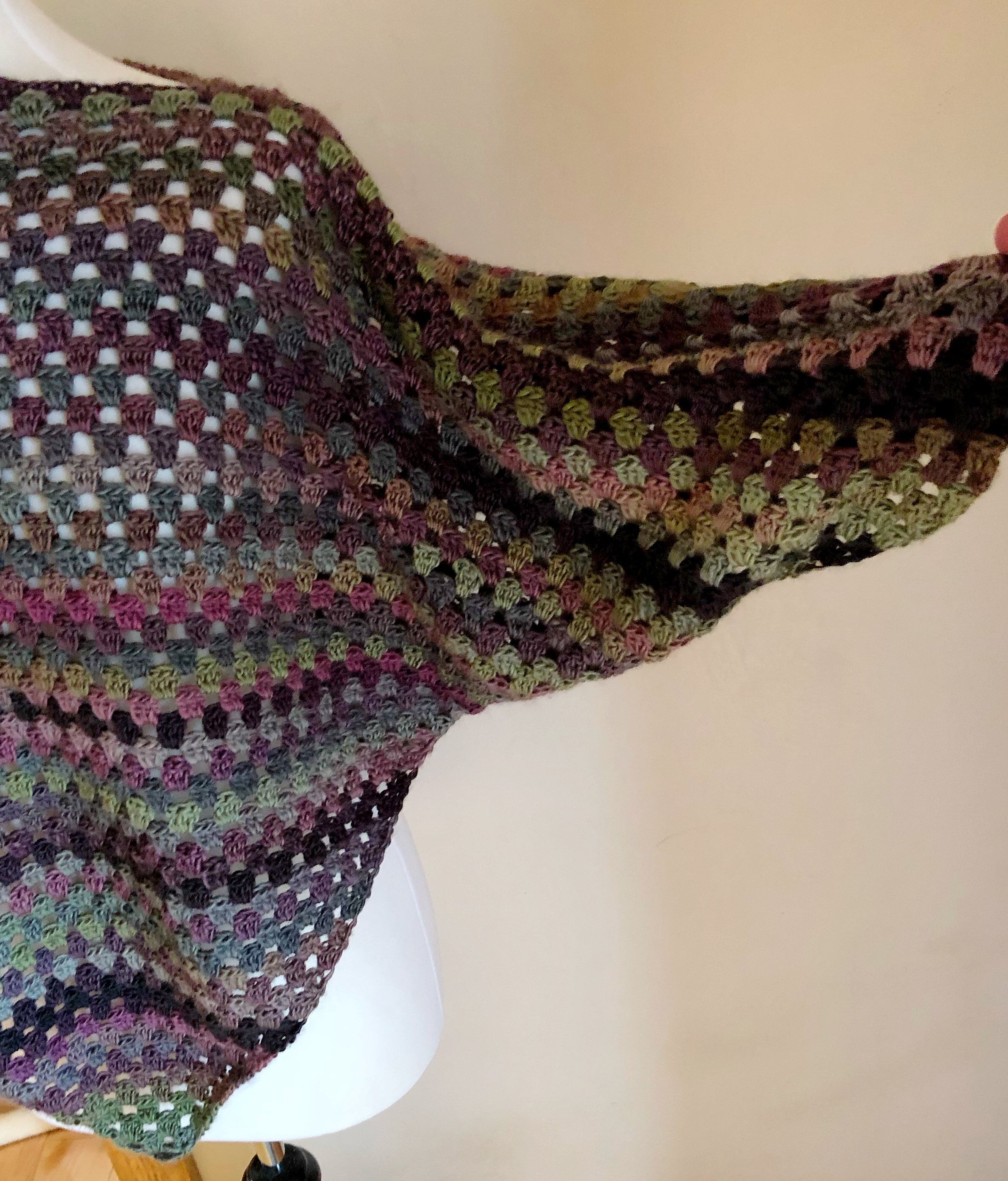 Secret Pathways Triangle Poncho Crochet Pattern, Beginner Poncho ...