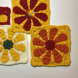 Vintage Daisy Motif for Bag, Blanket, Cardigan, Crochet Project With ...
