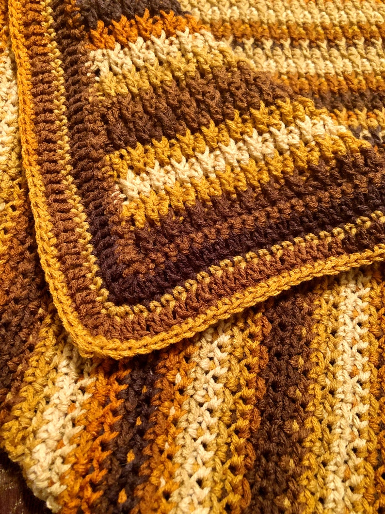 Latte Delight Crochet Blanket, Alpine Stitch, Crochet Blanket Pattern ...