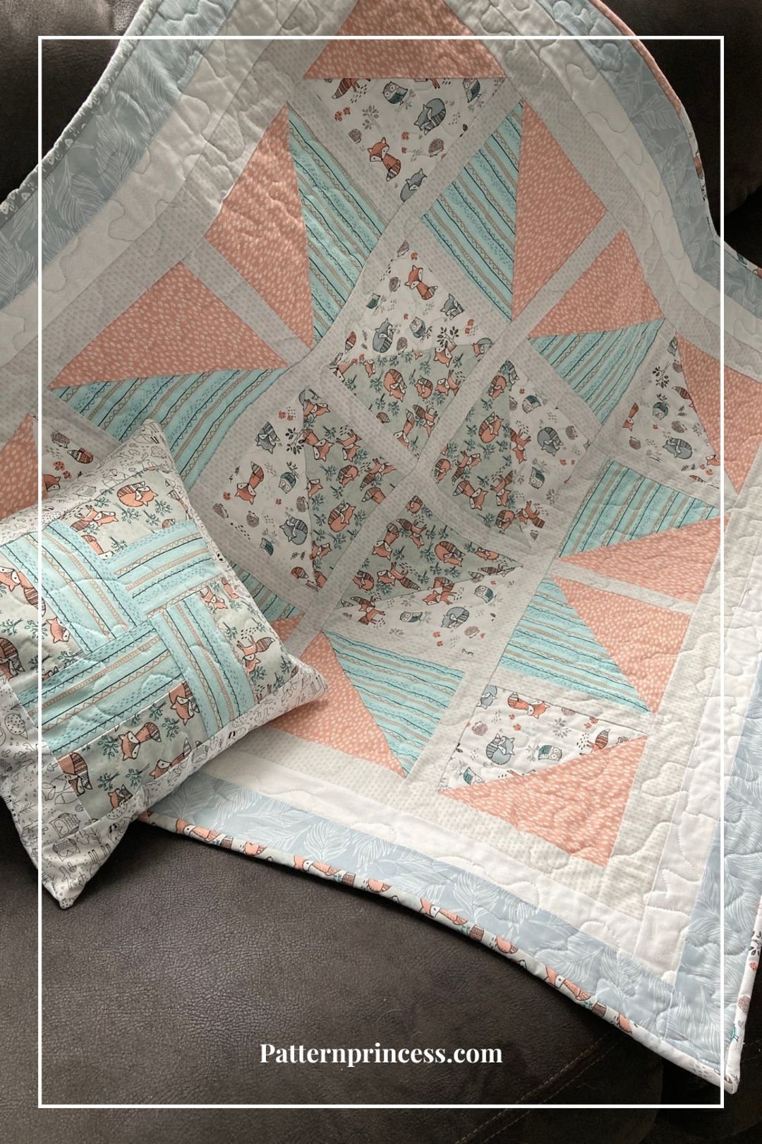 Baby Quilt Patterns PDF, Easy Quilting Patterns, Easy Quilt Pattern for Babies, Bonus Pillow ...