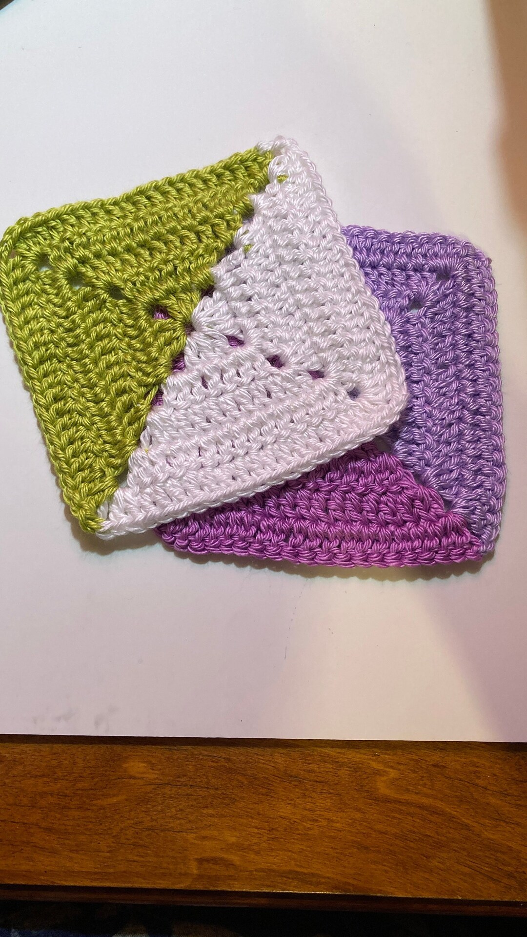 Two-tone Granny, Half Square Triangle Solid Granny Square Pattern, No ...