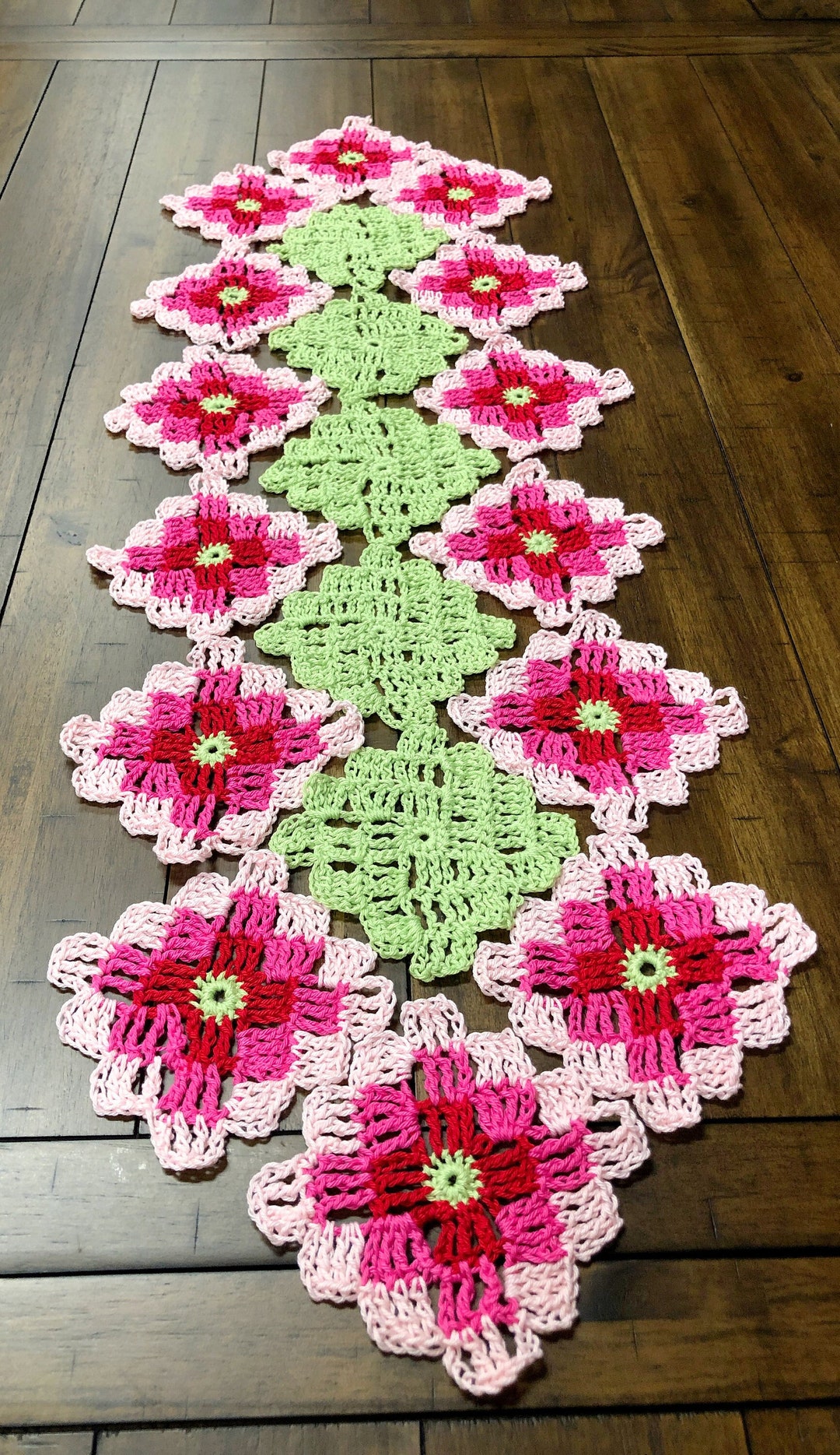 Simple Crochet Table Runner Pattern Printable PDF, Easy Crochet Square, Beginner Crochet Coaster ...