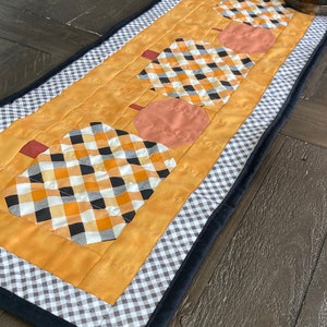 Plaid Pumpkins Table Runner Easy Quilt Pattern Printable PDF, Fast ...
