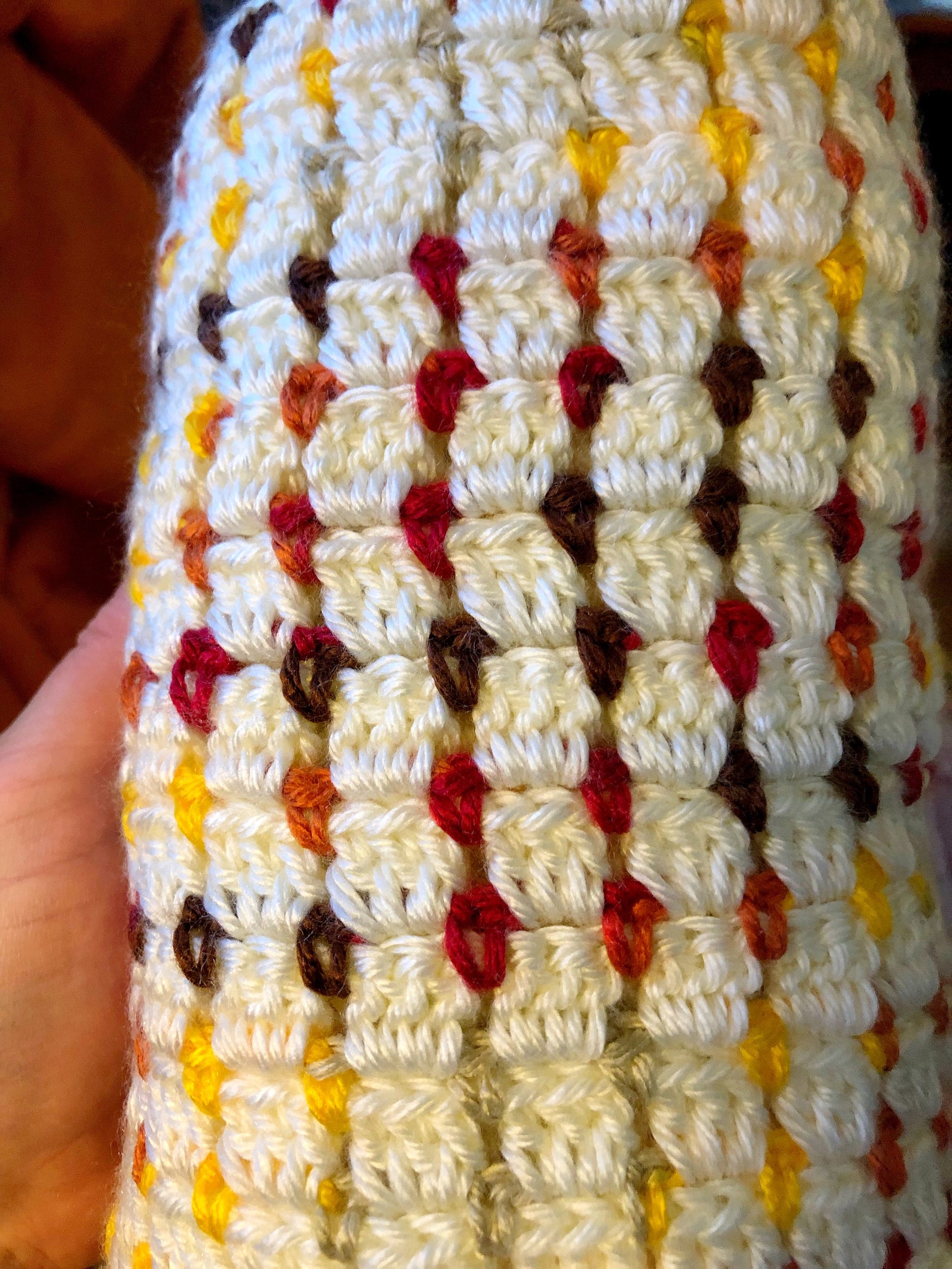 Multi Color Blanket Pattern Easy Crochet Fireside Throw - Etsy