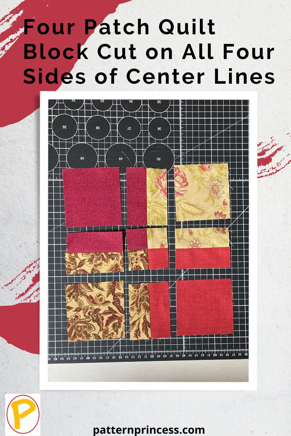 Beginner Quilt Block Pattern, How to Make a Disappearing Four Patch ...