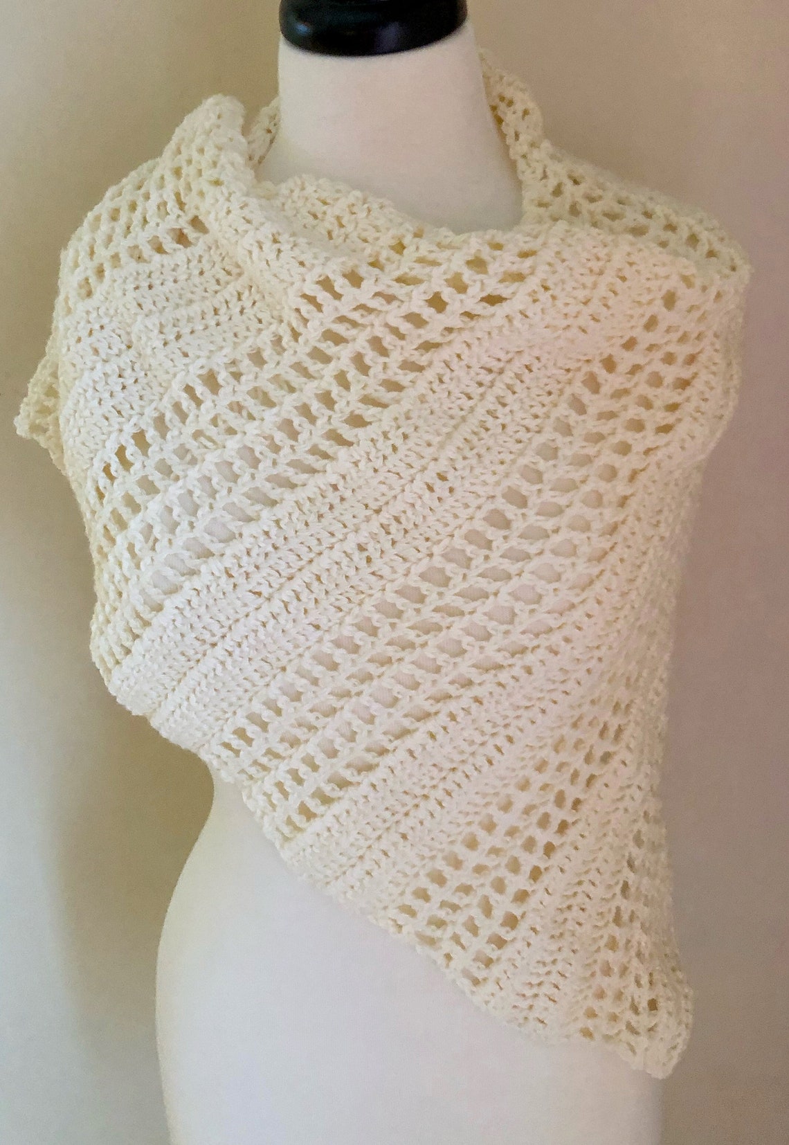 8-hour Cabana Crochet Shawl Pattern, Easy Crochet Lacy Shawl, Beginner ...