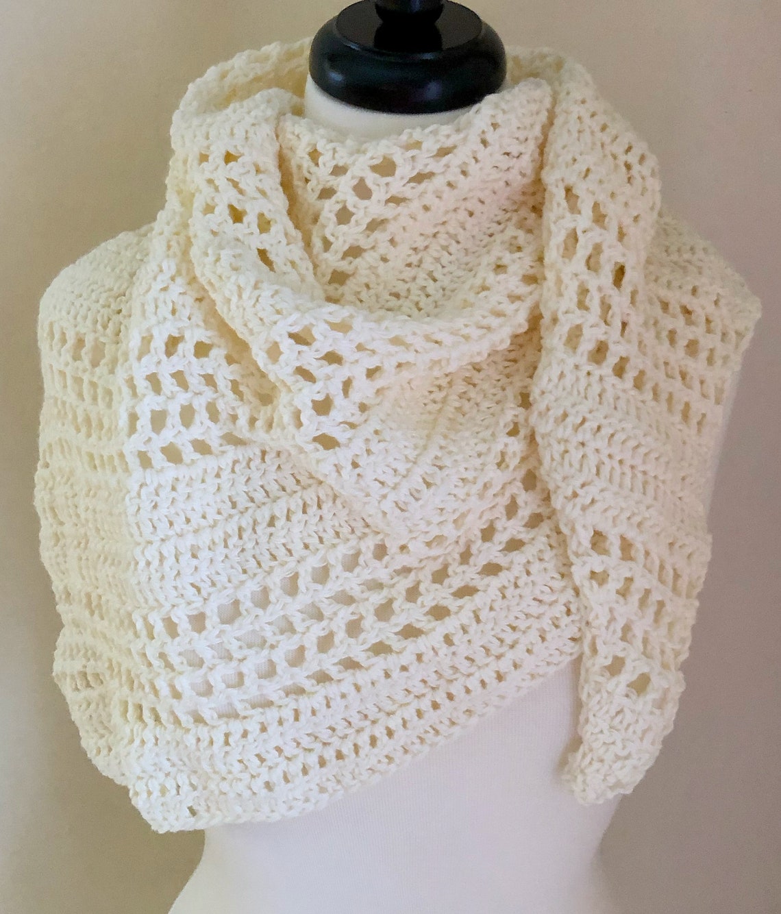 8-hour Cabana Crochet Shawl Pattern, Easy Crochet Lacy Shawl, Beginner ...