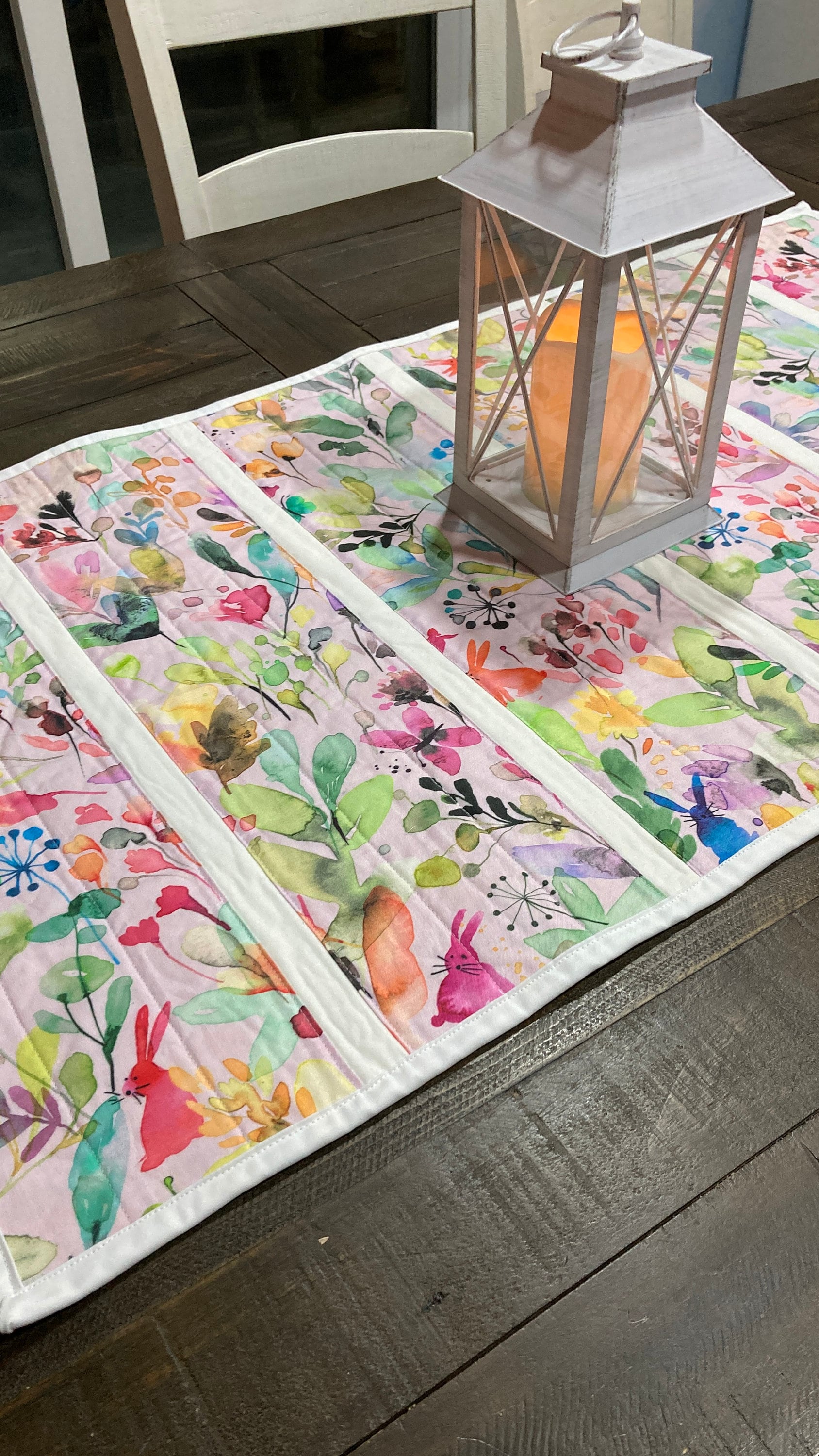 Easy Quilt Patterns PDF, Beginner Quilting Pattern Table Runner Pattern, Spring Meadow Beginner ...