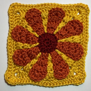 Crochet Pattern, Vintage Daisy Motif, Crochet Project With Leftover ...