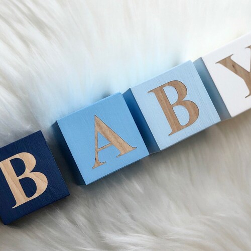 Wooden Letter Blocks / Baby Name Blocks - Etsy