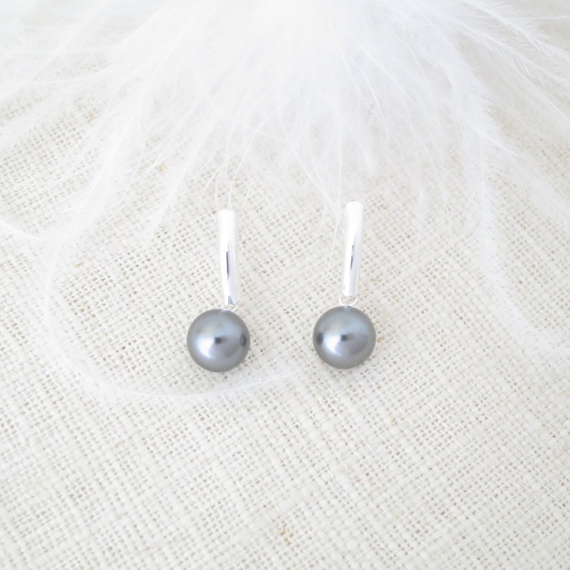 Dark Gray Earrings - Etsy