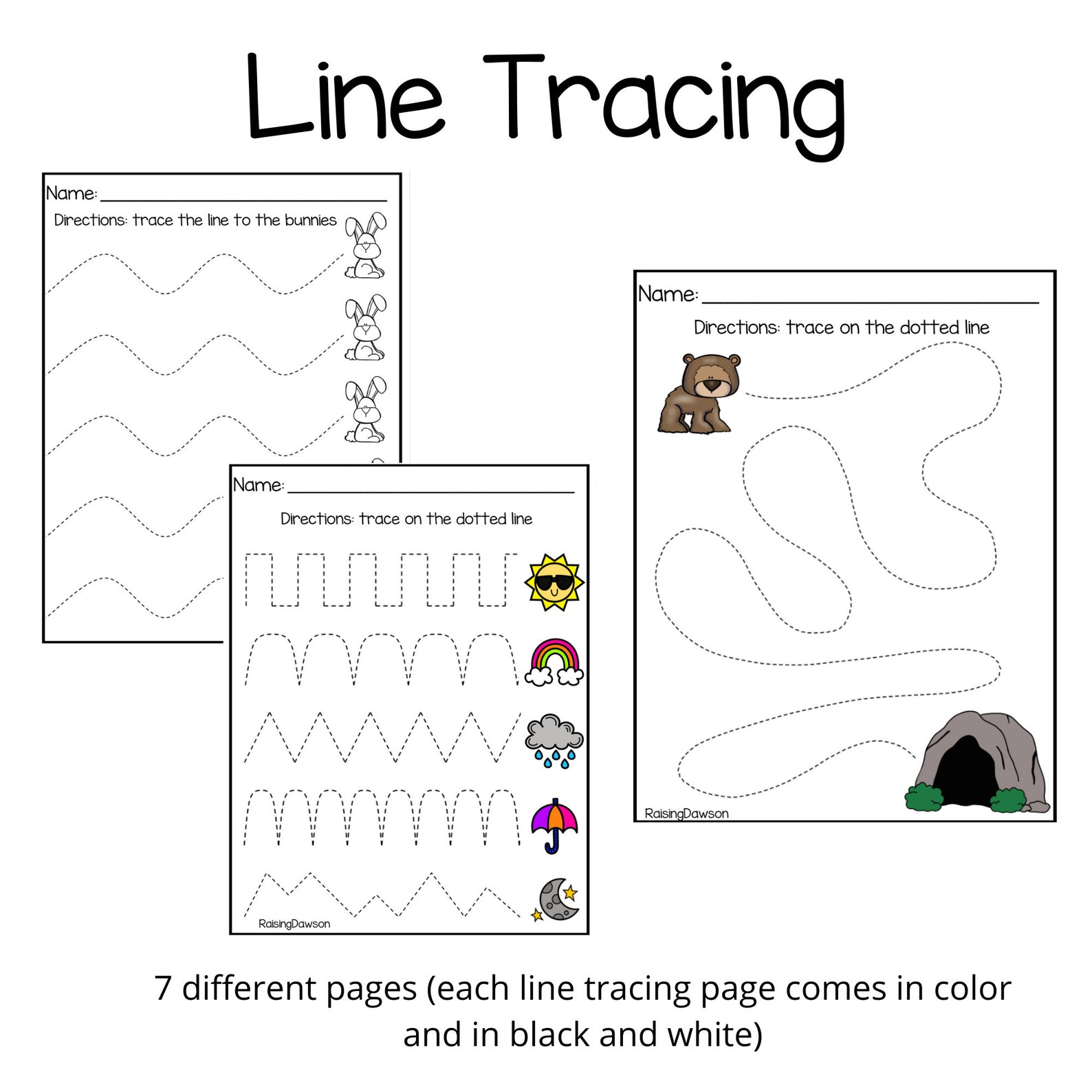 Printable Worksheets | Cutting and Tracing Practice Pages | Prewriting ...