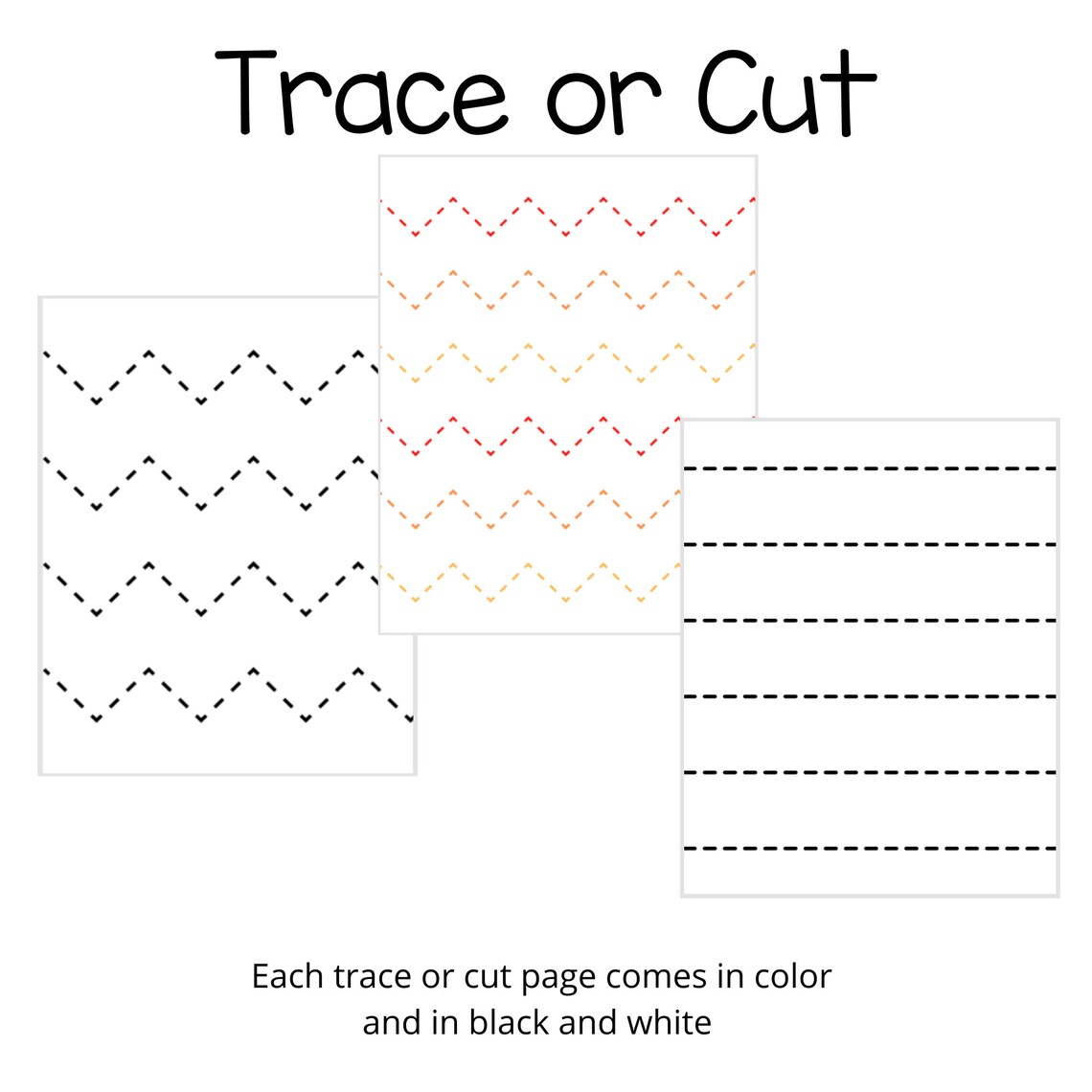 Printable Worksheets | Cutting and Tracing Practice Pages | Prewriting ...