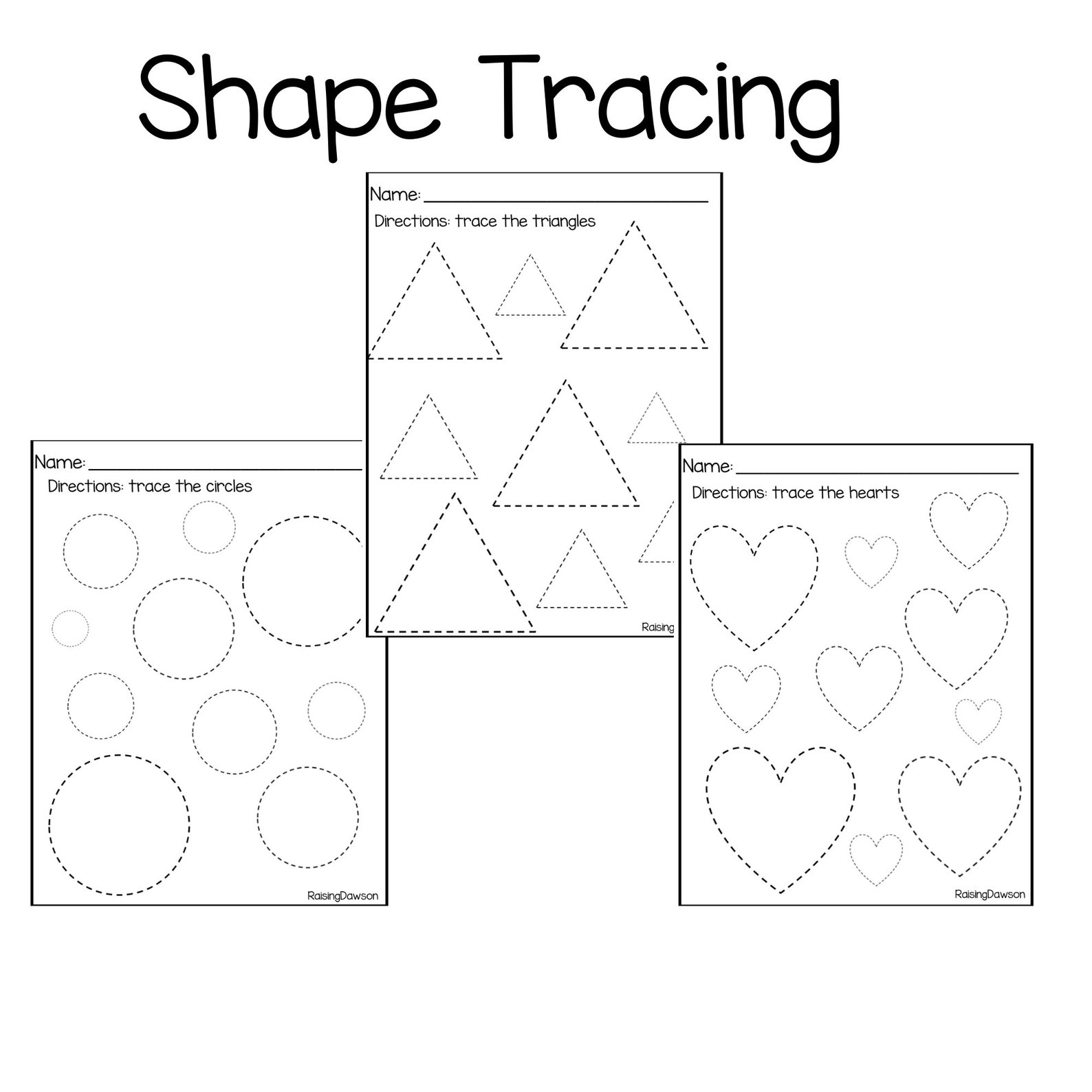 Printable Worksheets | Cutting and Tracing Practice Pages | Prewriting ...
