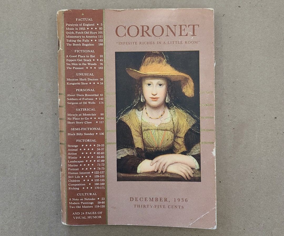 Coronet Magazine December 1936 Second Issue 1930s - Etsy