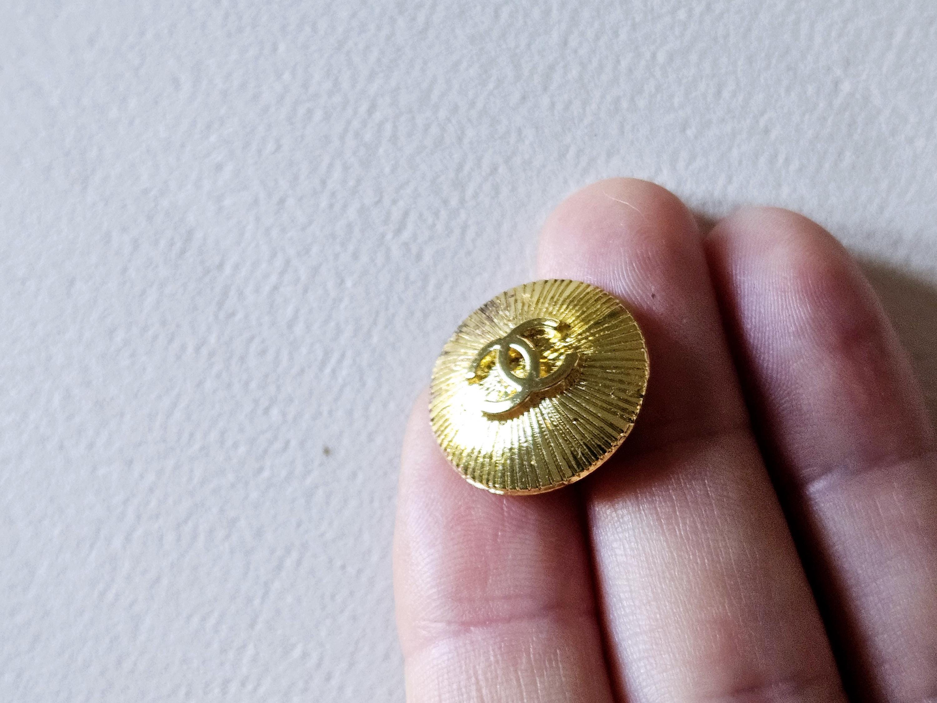1 Button _vintage Metal Chanel Button_ Luxury Button _ Designer Button ...