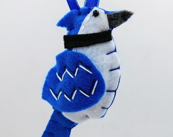 Blue Jay Sewing Pattern PDF Backyard Bird Stuffed Ornament Felt Plushie ...